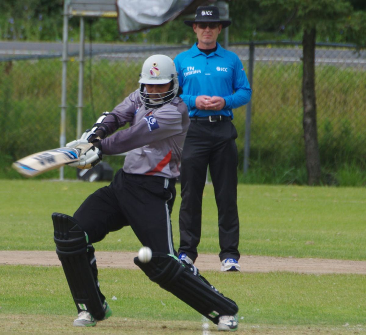 Khurram Khan cuts one square | ESPNcricinfo.com