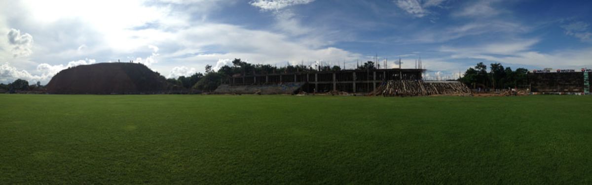 The path leading from Sylhet Stadium main gate to the airport road ...