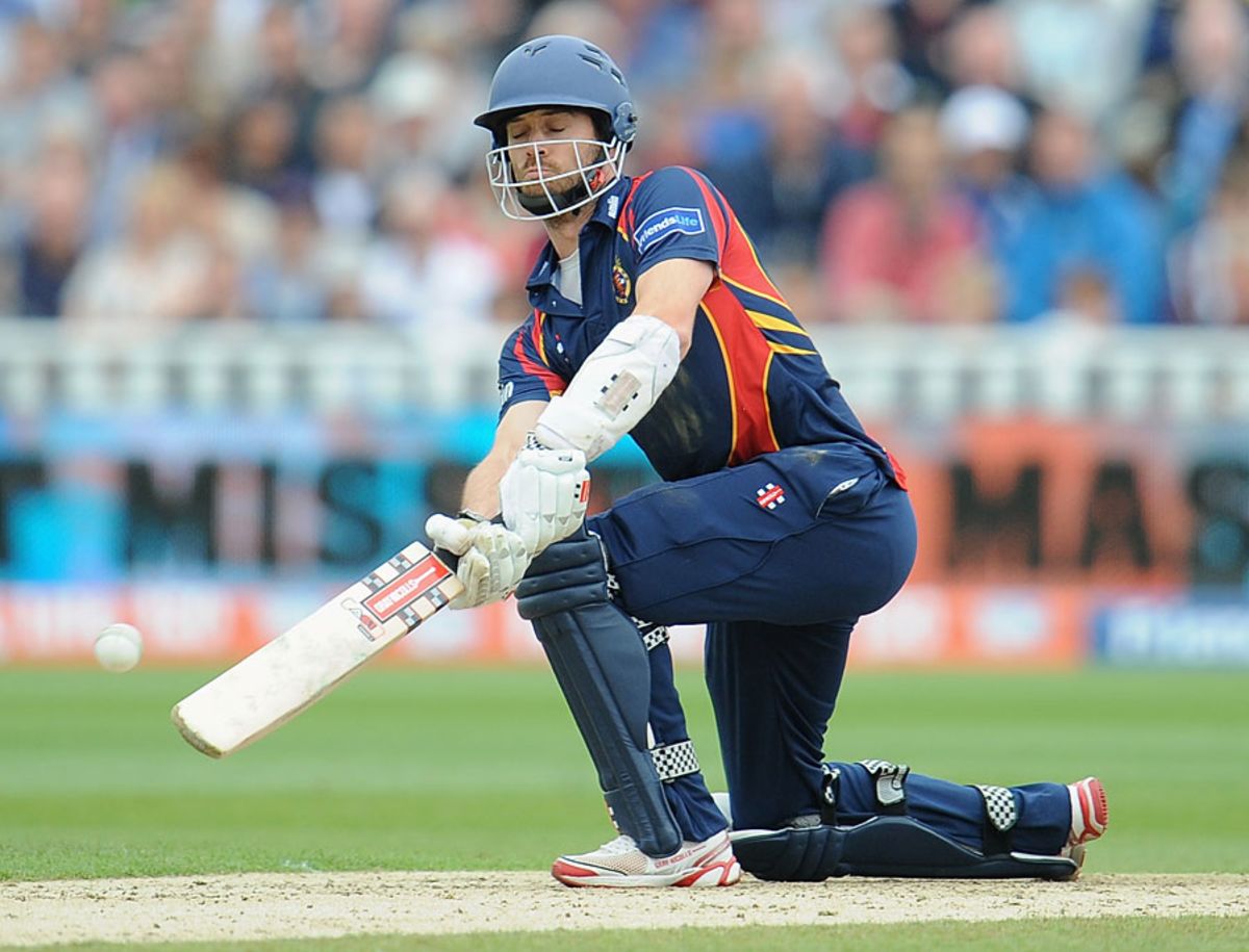 Eyes wide shut: James Foster improvised during his brisk innings ...