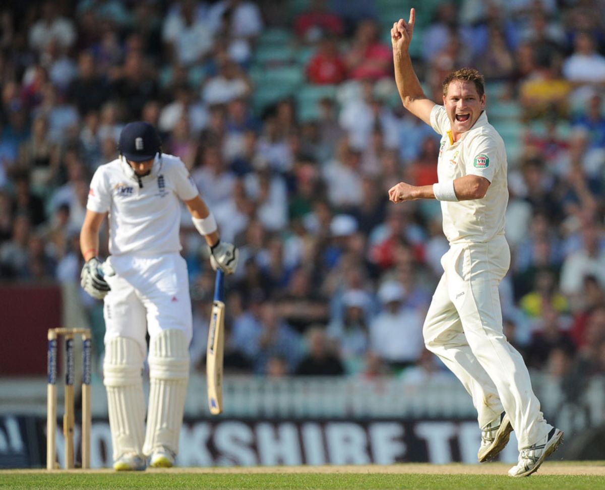 Stuart Broad knocked out Ryan Harris' leg stump | ESPNcricinfo.com Stuart Broad knocked out Ryan Harris' leg stump | ESPNcricinfo.com