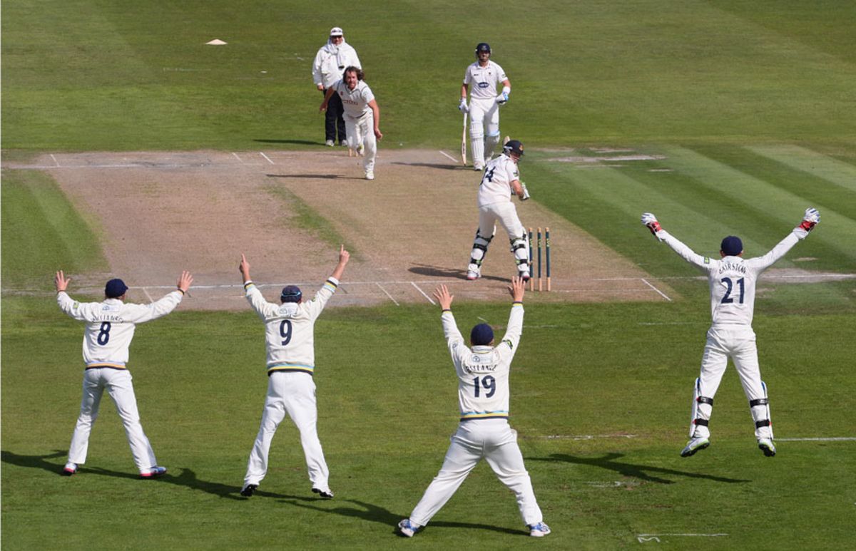 Brian Vitori celebrates the dismissal of Mohammad Hafeez | ESPNcricinfo.com