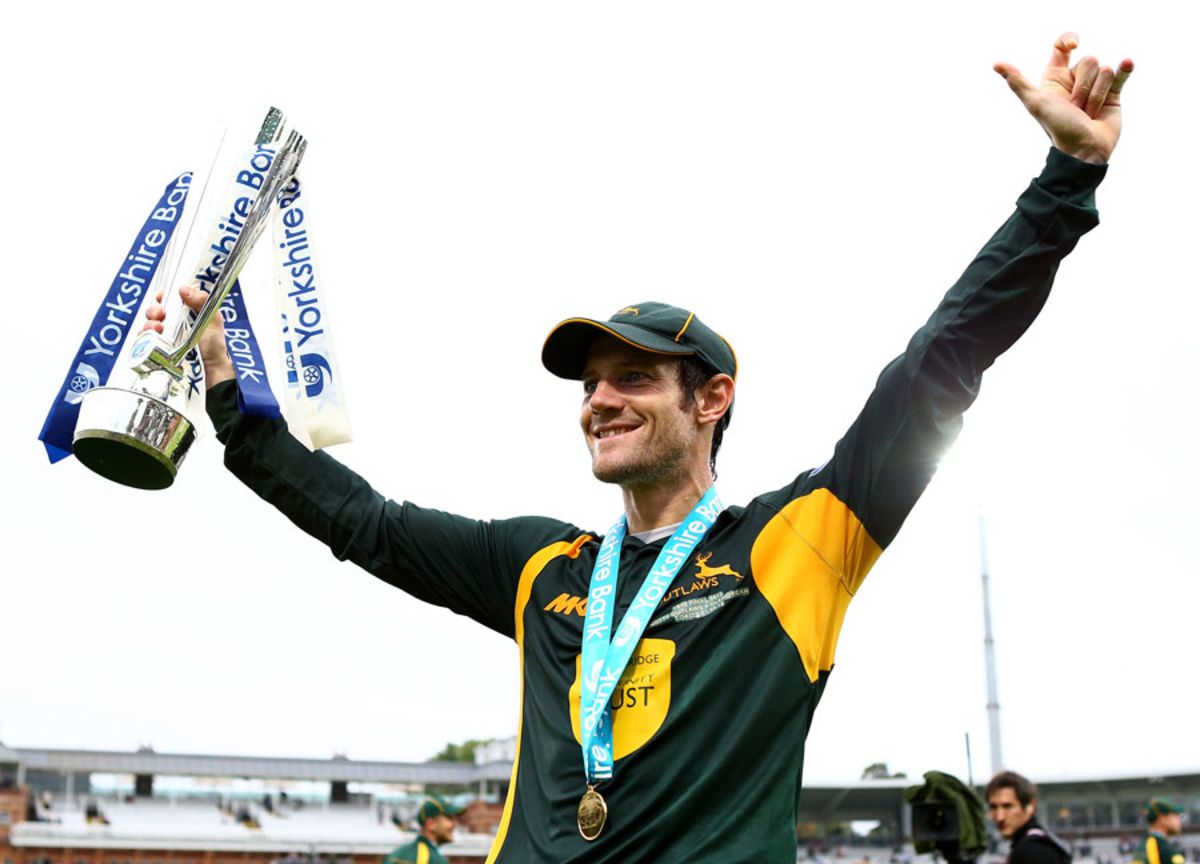 Nottinghamshire celebrate their YB40 victory | ESPNcricinfo.com
