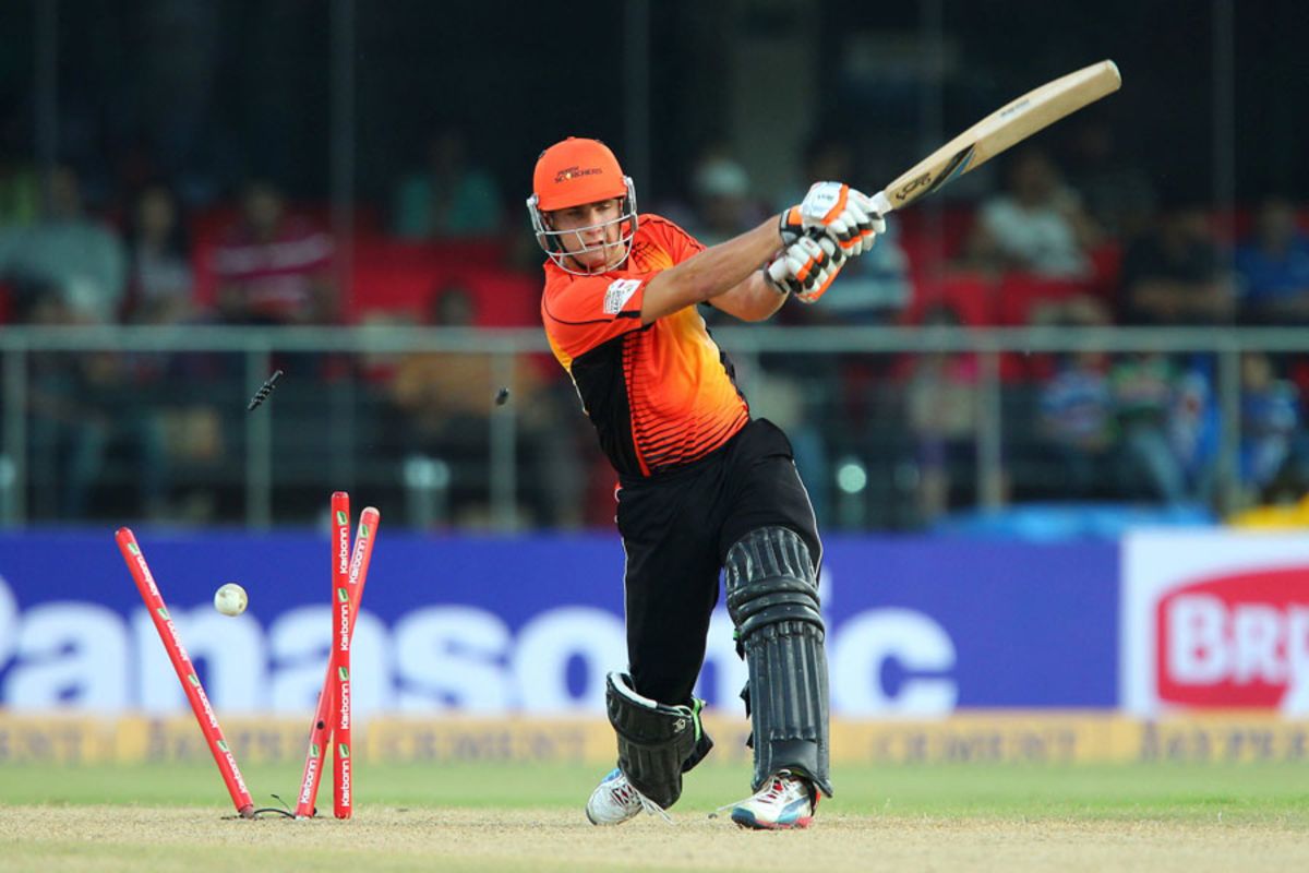 Tom Triffitt's stumps were castled by Rishi Dhawan | ESPNcricinfo.com