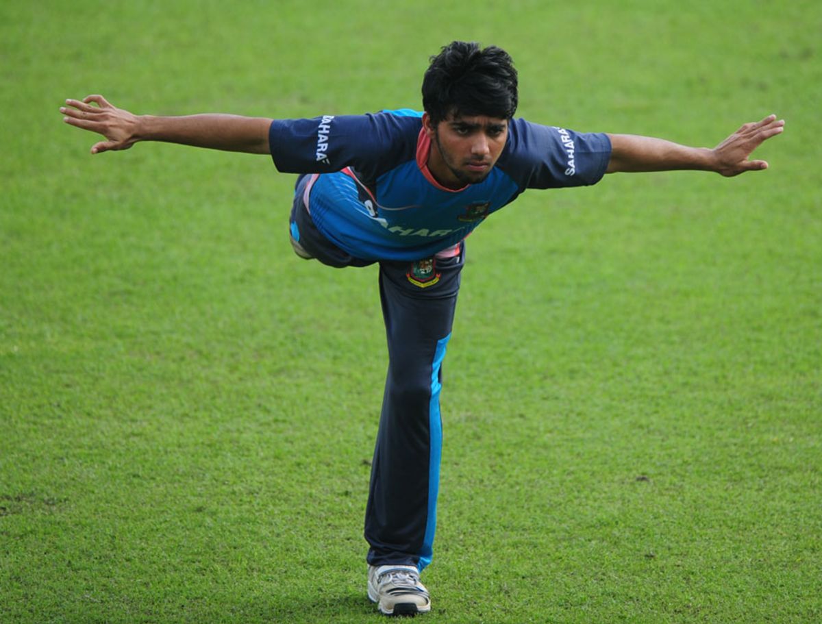 Mominul Haque stretches during a training session | ESPNcricinfo.com