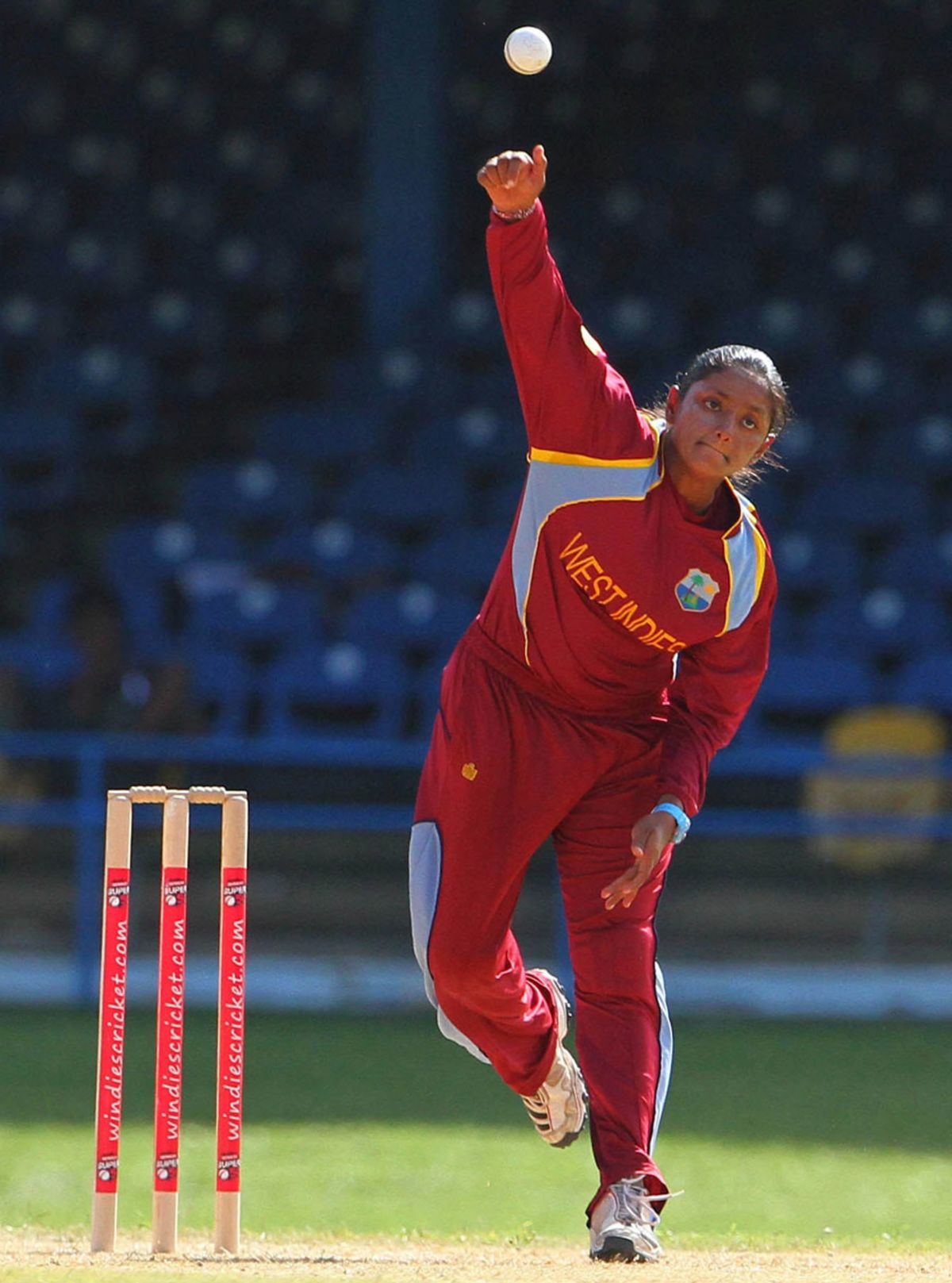 Anisa Mohammed in her delivery stride | ESPNcricinfo.com