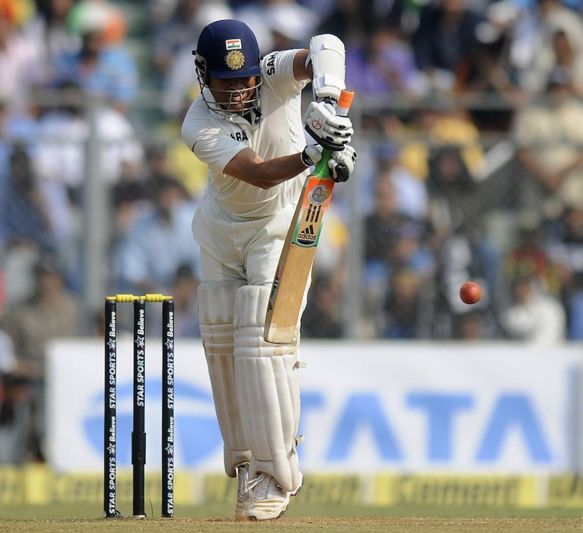 Sachin Tendulkar plays the ball on the leg side | ESPNcricinfo.com