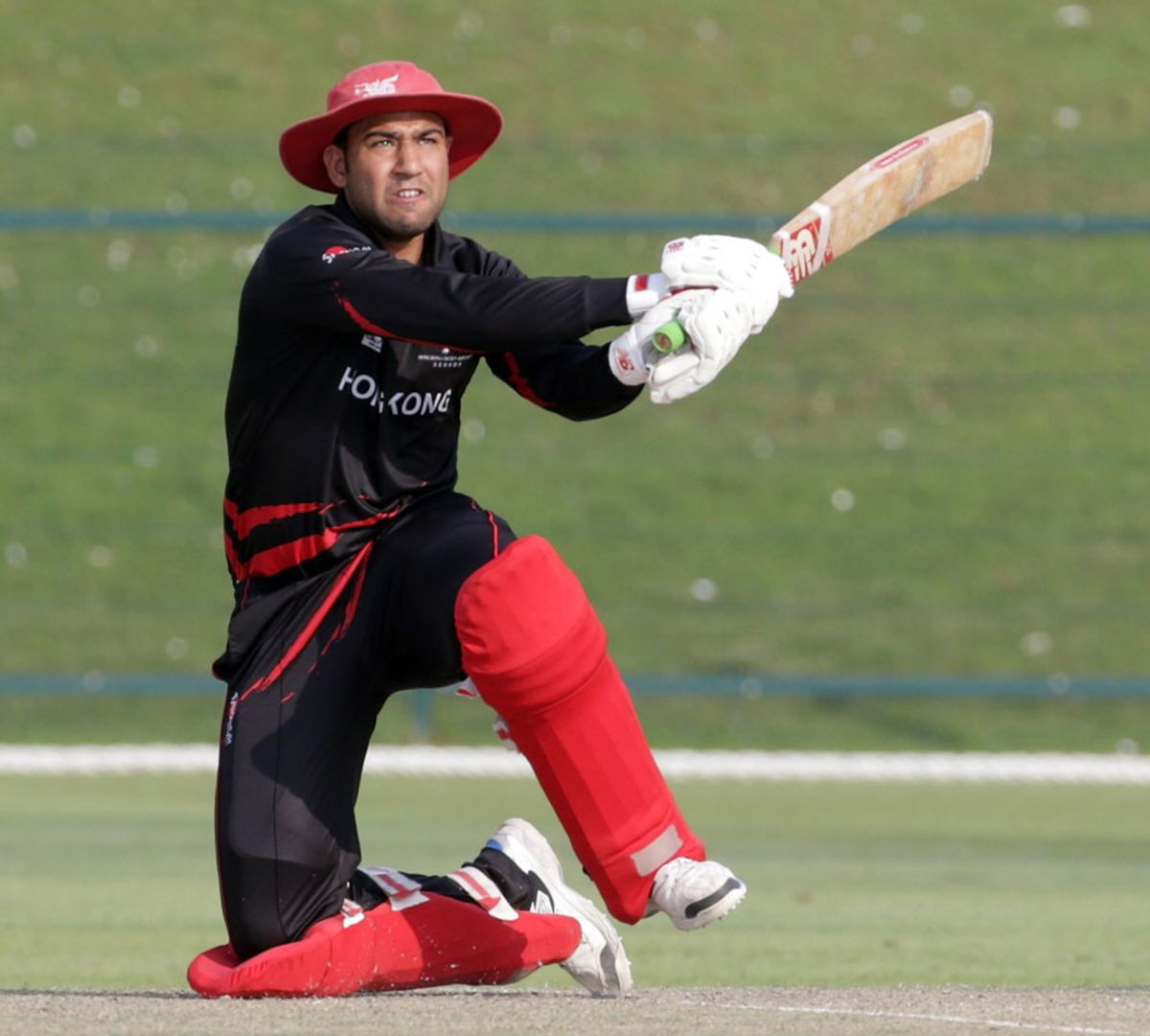 Babar Hayat loses his balance as he hits to the leg side | ESPNcricinfo.com