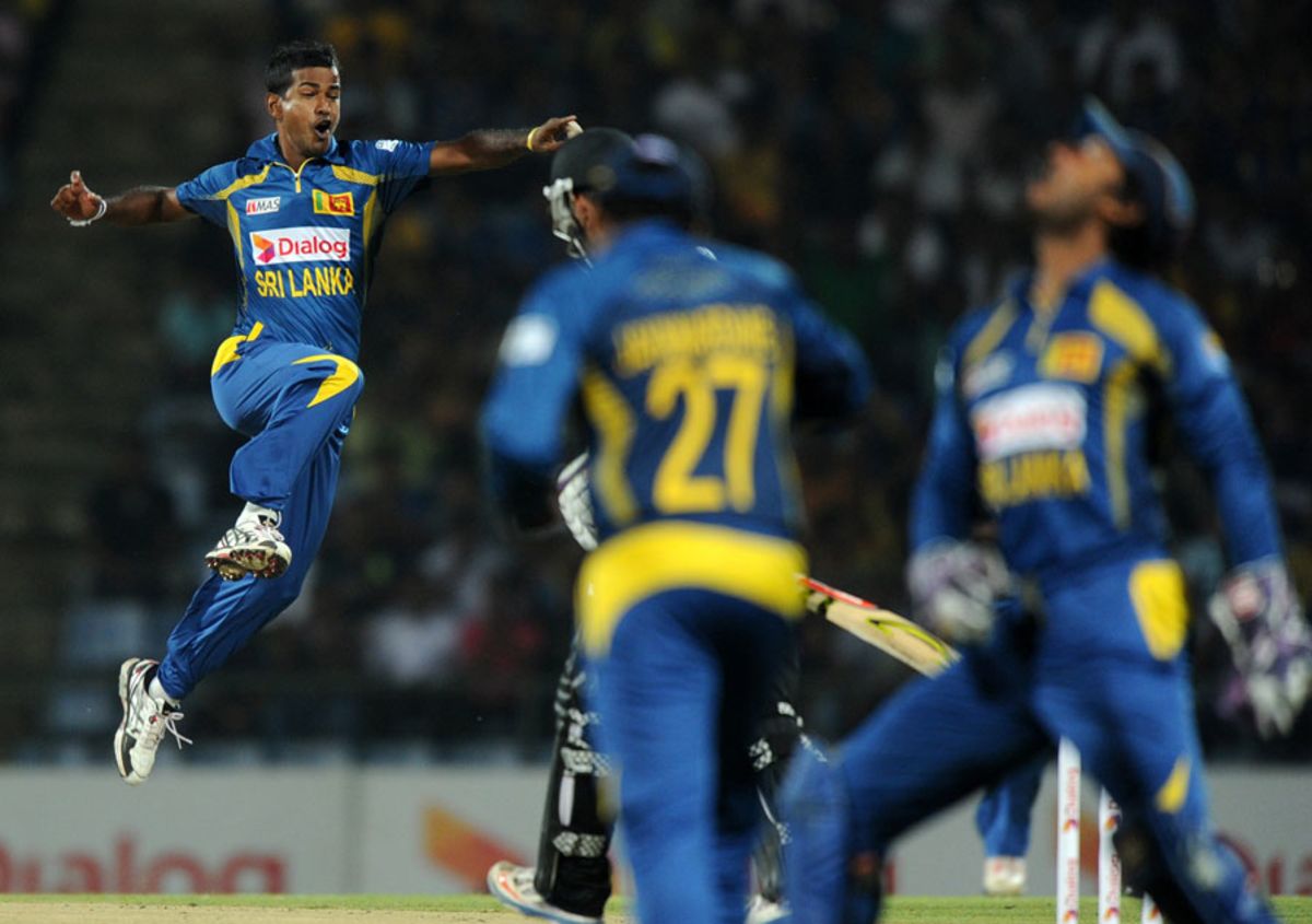 Nuwan Kulasekara is elated after picking up a wicket | ESPNcricinfo.com