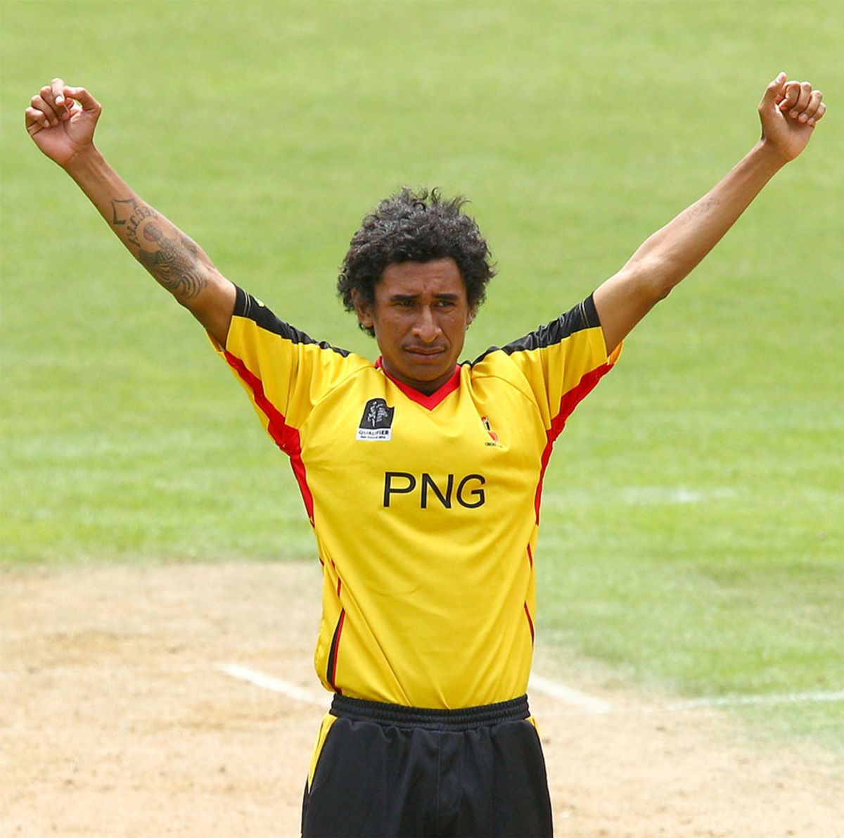 Raymond Haoda celebrates a wicket | ESPNcricinfo.com