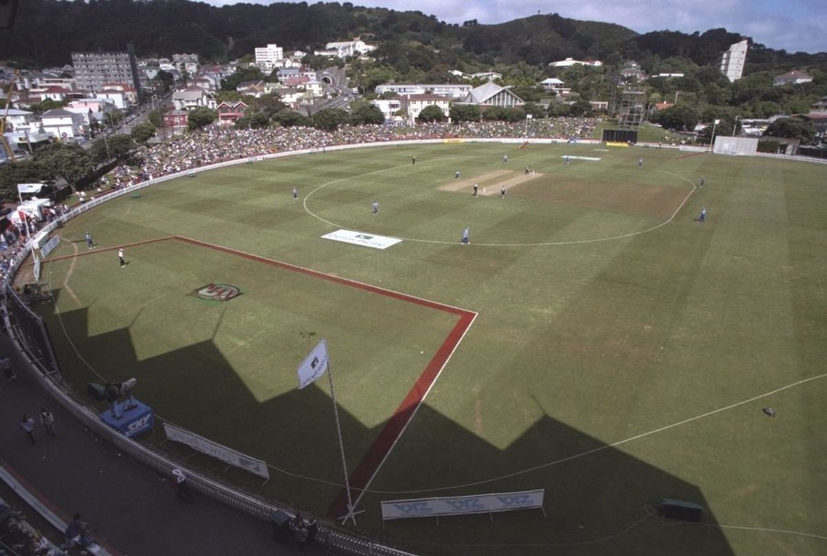 A view of the Hamilton Oval during the Cricket Max game between New ...