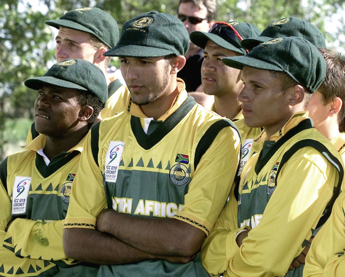 South Africa Under-19 captain Hashim Amla and his team-mates at the ...