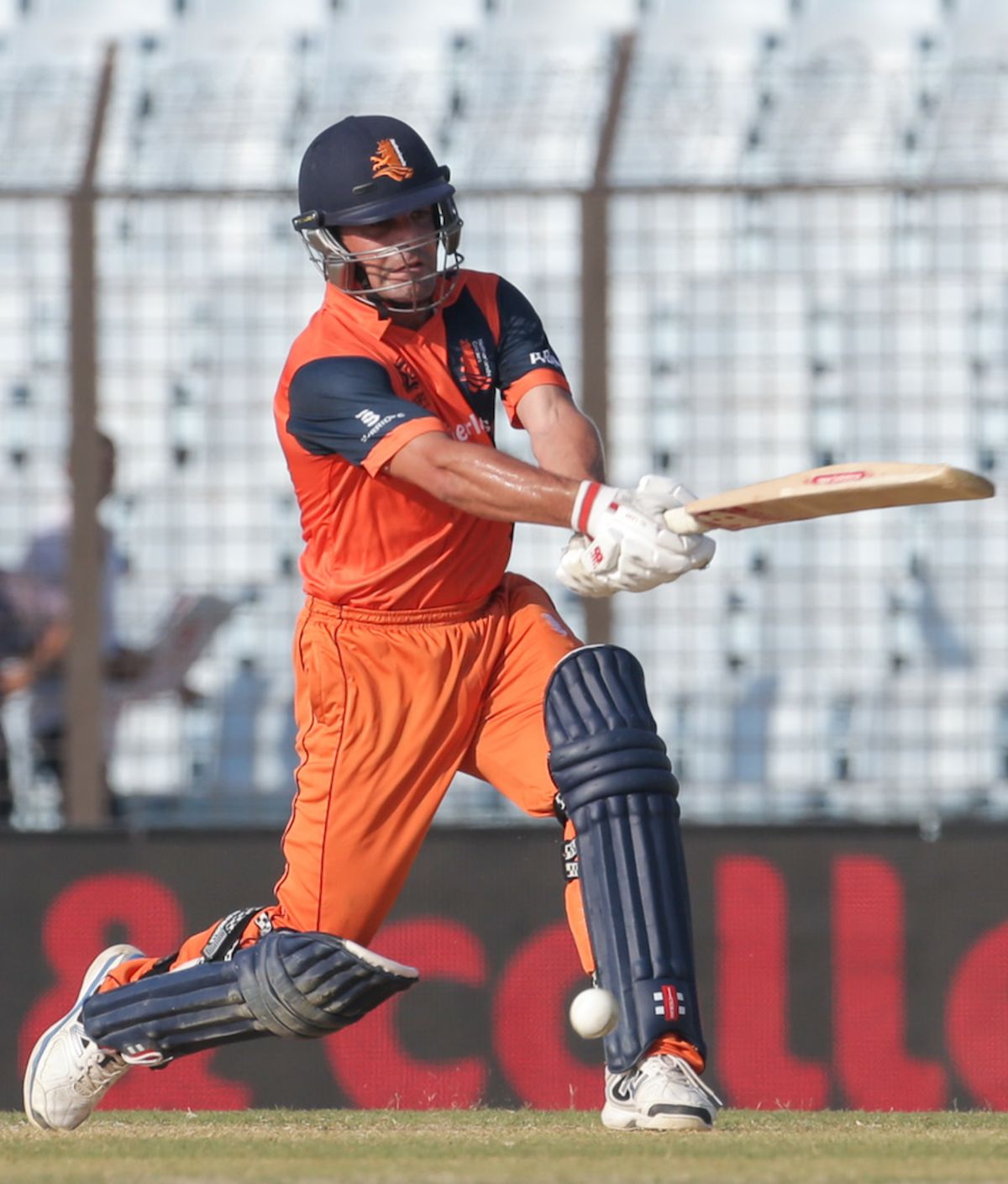 Peter Borren plays a powerful sweep | ESPNcricinfo.com