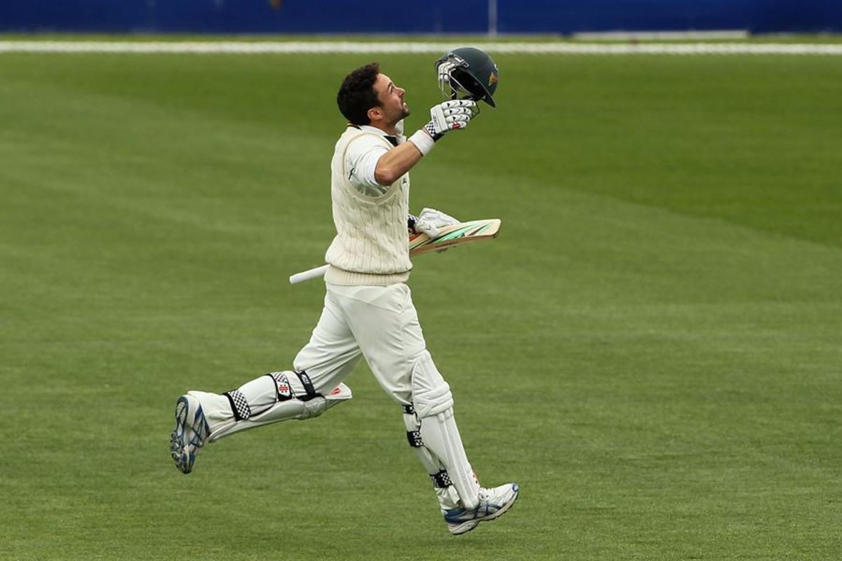 Ed Cowan celebrates his century | ESPNcricinfo.com