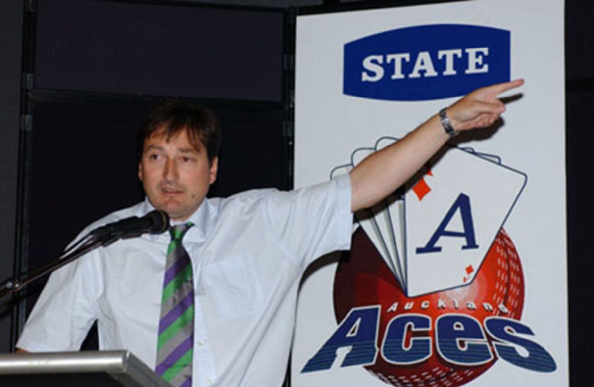 Guest speaker Rutherford speaks. Auckland Cricket Association awards ...