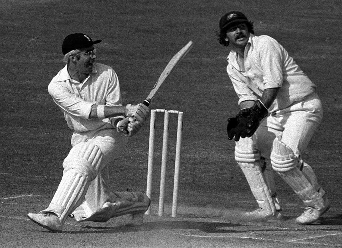 David Steele receives the BBC TV Grandstand Cricketer of the Year award ...