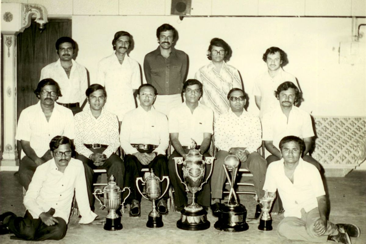 The Andhra Bank squad with ML Jaisimha (second row, fourth from left ...