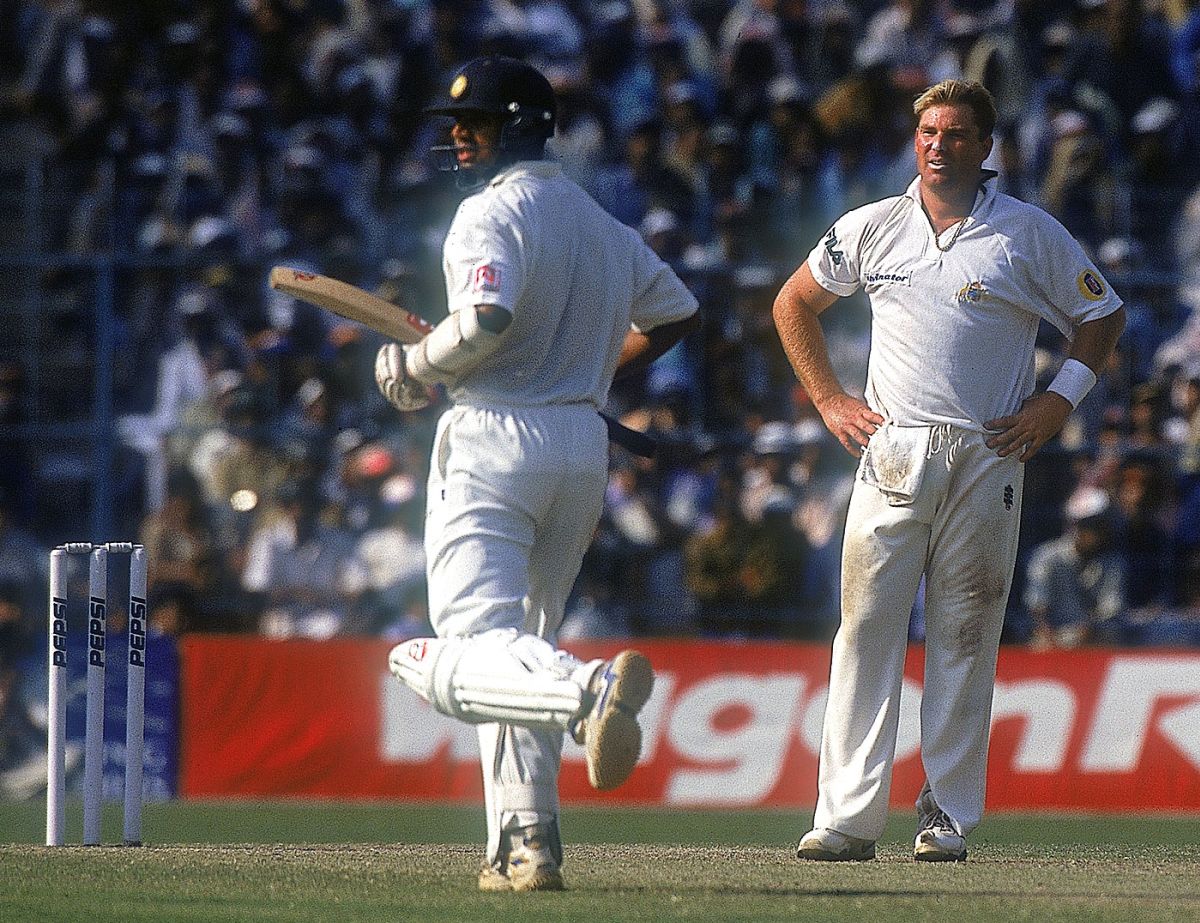 Shane Warne celebrates the wicket of Sadagoppan Ramesh | ESPNcricinfo.com