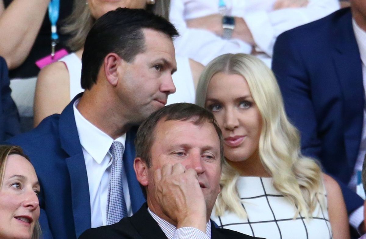 Ricky Ponting with his wife Rianna at the Australian Open ...