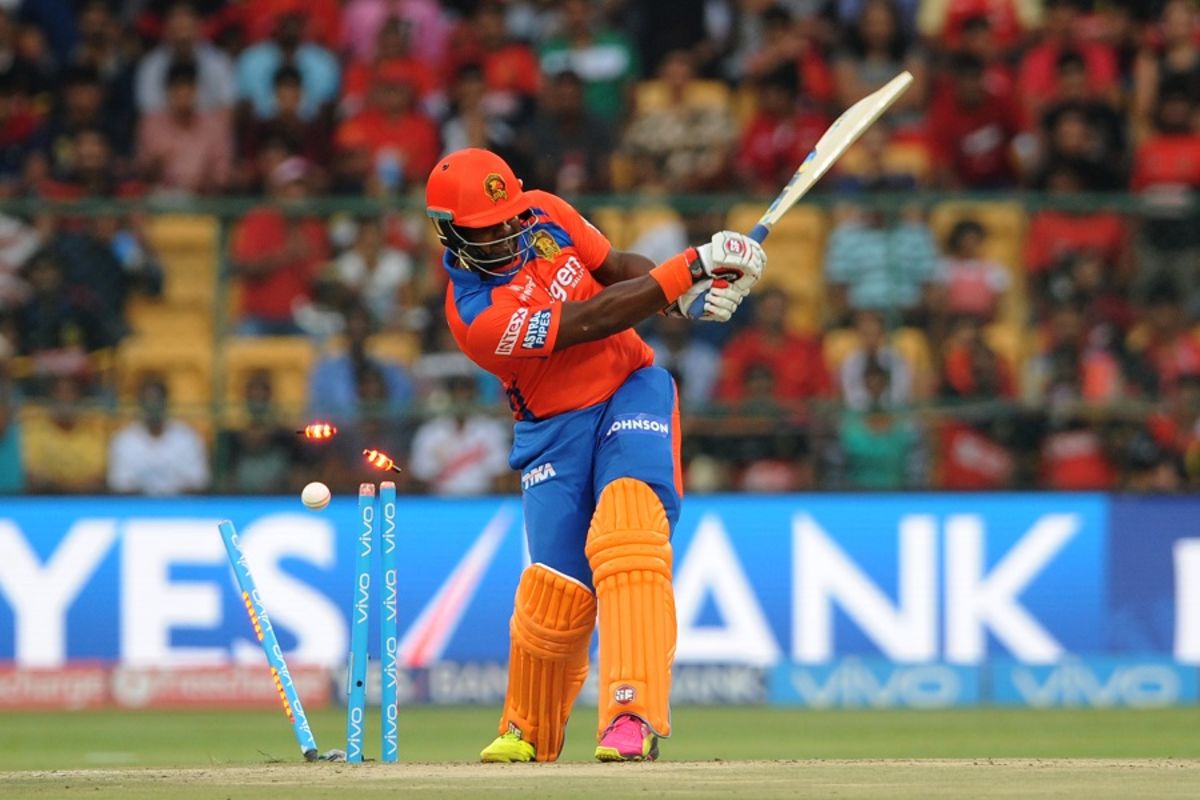 Dwayne Smith celebrates after dismissing Manish Pandey early ...
