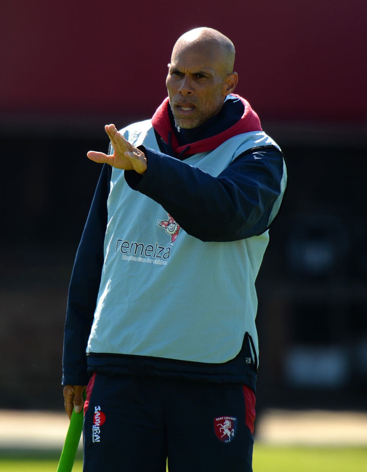 Jimmy Adams oversees the warm-ups before play | ESPNcricinfo.com