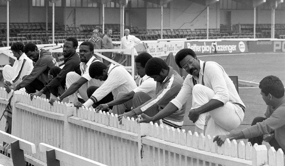 West Indies captain Clive Lloyd introduces his team-mate Joel Garner to ...