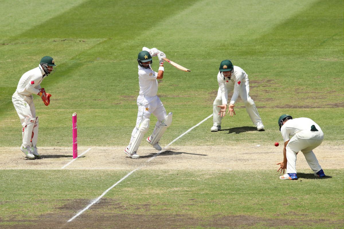 Yasir Shah punched the ball towards silly point | ESPNcricinfo.com