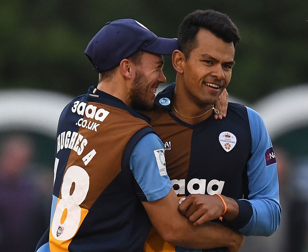 Shiv Thakor celebrates | ESPNcricinfo.com