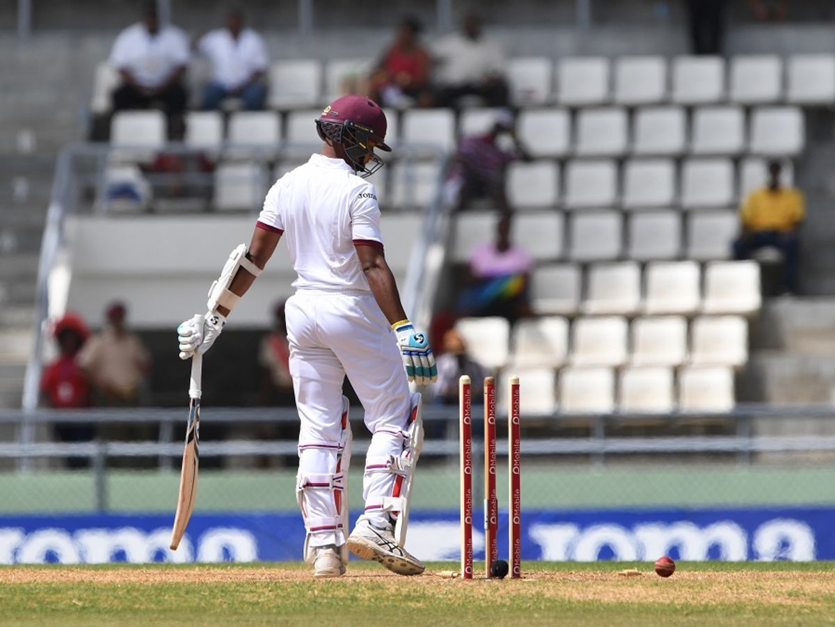 Shane Dowrich inside edged a delivery onto his stumps | ESPNcricinfo.com