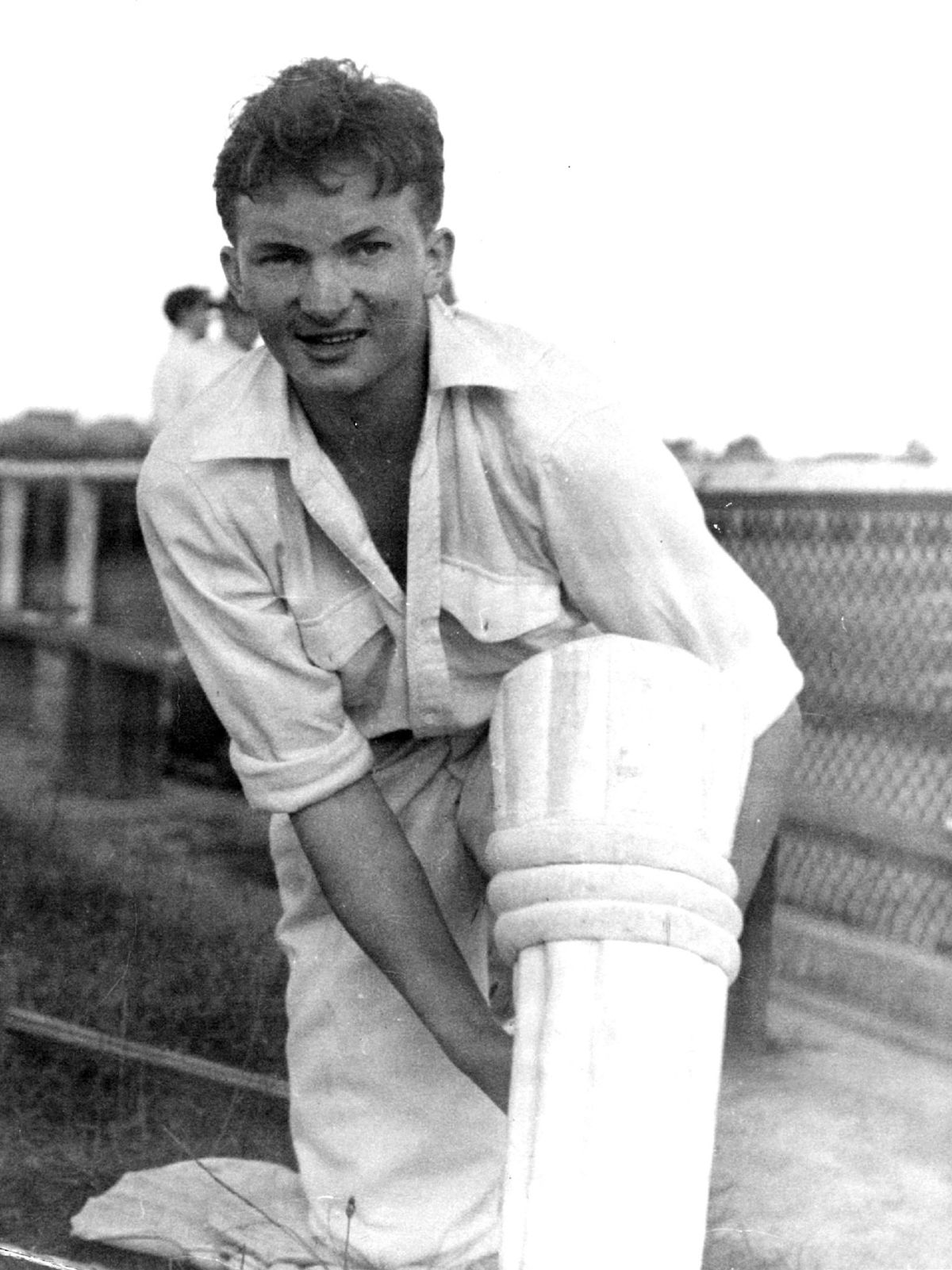 Wisden director HA Tipper presenting bats to Jeffrey Stollmeyer ...