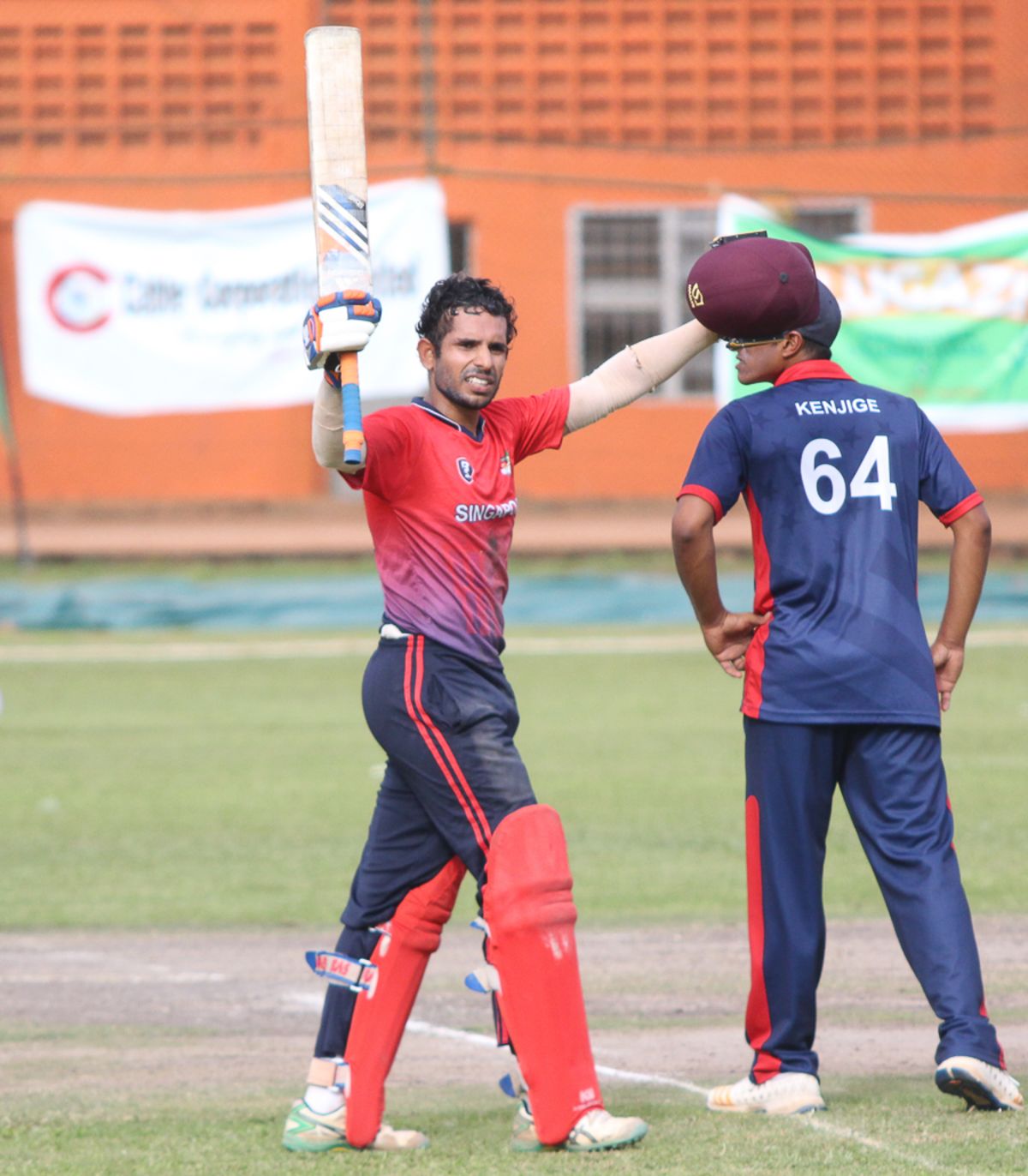 Arjun Mutreja guides the ball behind point during his century ...