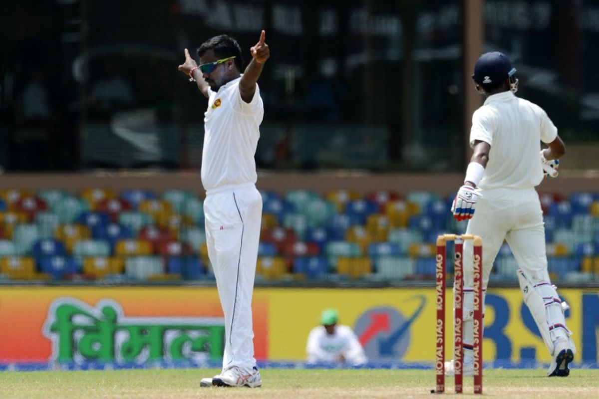 Malinda Pushpakumara is rather pleased after having Hardik Pandya ...