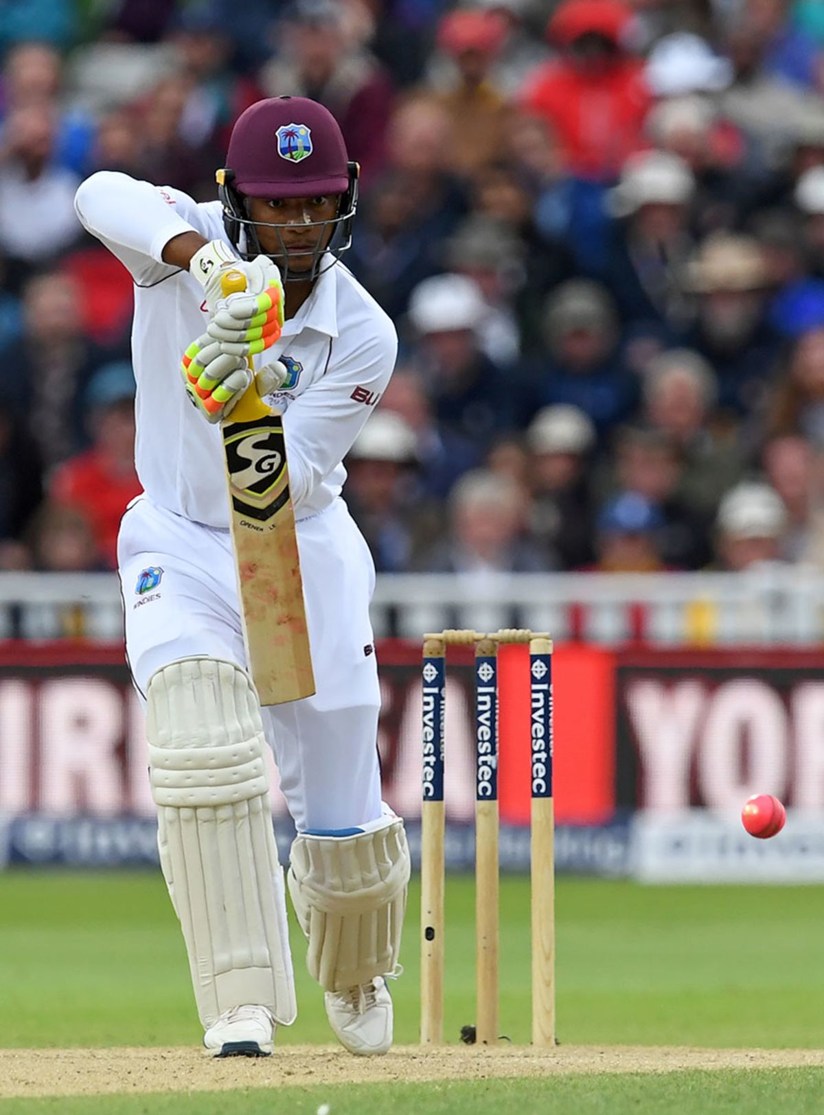 Ben Stokes dropped a catch in the gully to give Kieran Powell a life ...