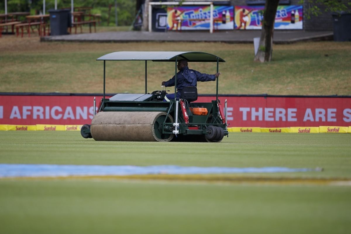 A view of the pitch at the Mangaung Oval a few days before the second ...