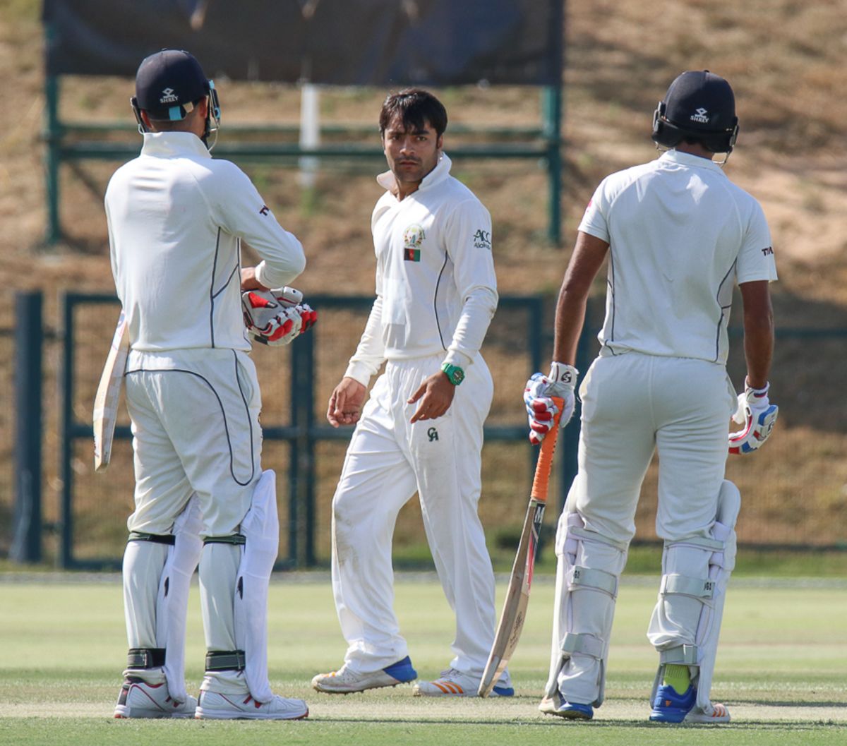 One of the few UAE fans present, Bobby Suri cheers on his son Chirag ...