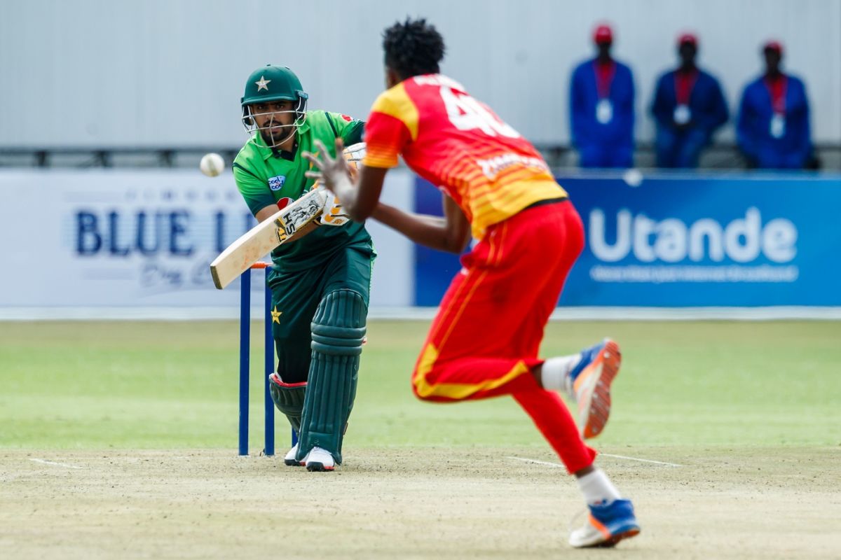 Babar Azam had to retire hurt after taking a blow on the forearm ...