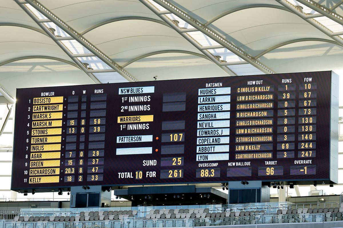 The big screen at the new Perth Stadium replicates the famous WACA ...