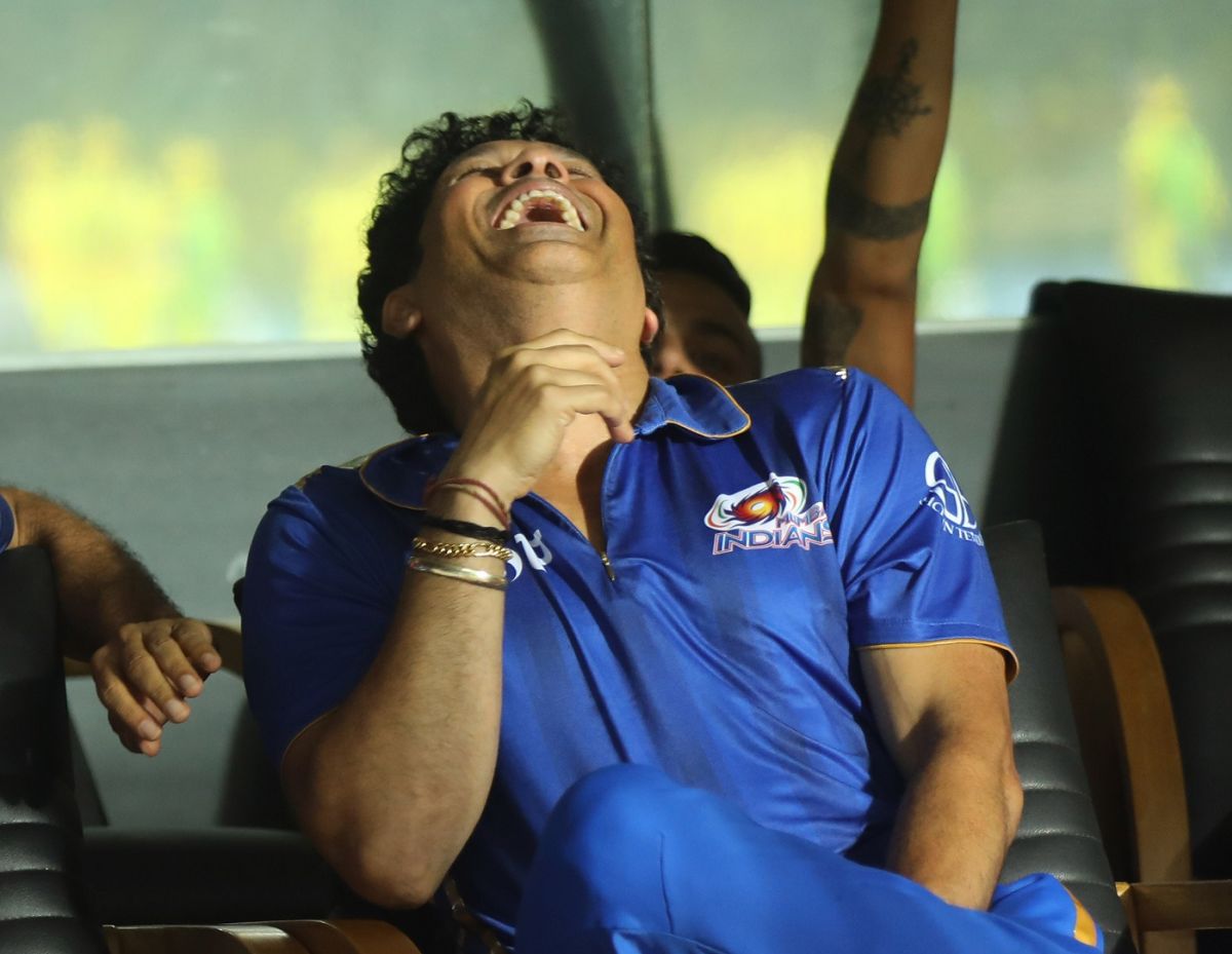 Sachin Tendulkar enjoys an IPL game | ESPNcricinfo.com