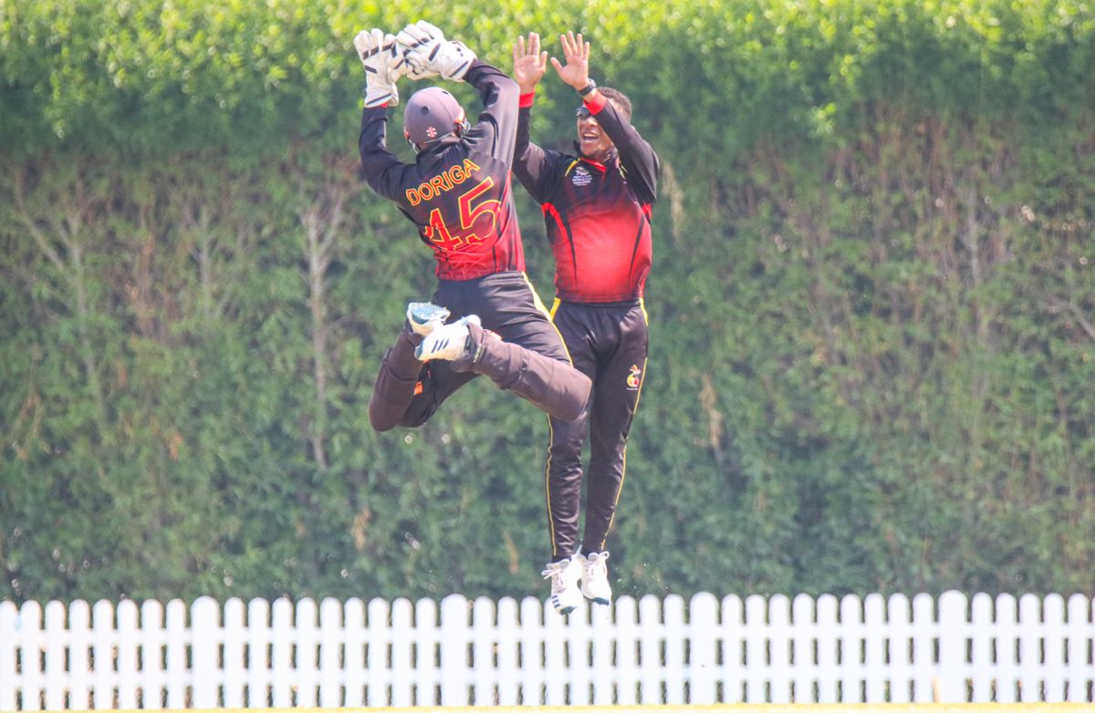 Charles Amini cuts behind point for a boundary | ESPNcricinfo.com