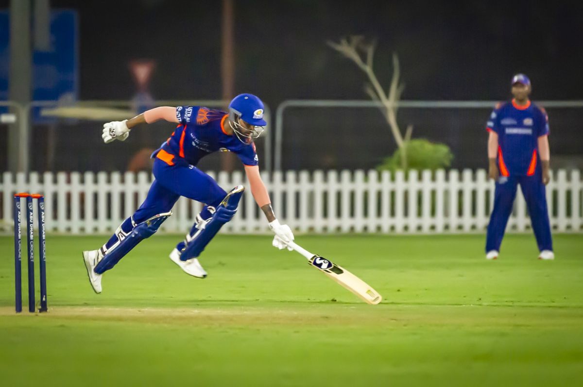 Hardik Pandya drags hit bat | ESPNcricinfo.com