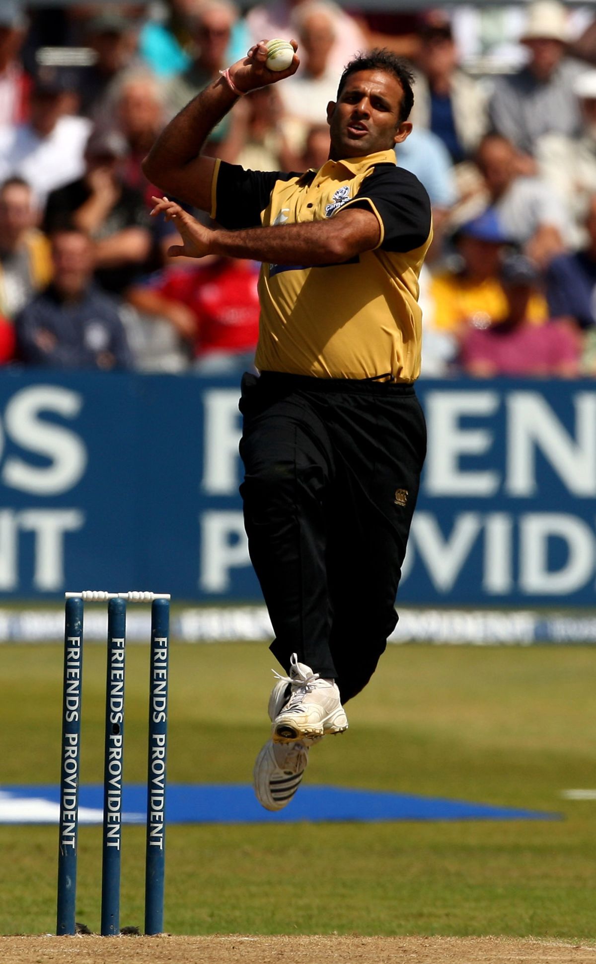 Rana Naved-ul-Hasan in action for Yorkshire in 2008 | ESPNcricinfo.com