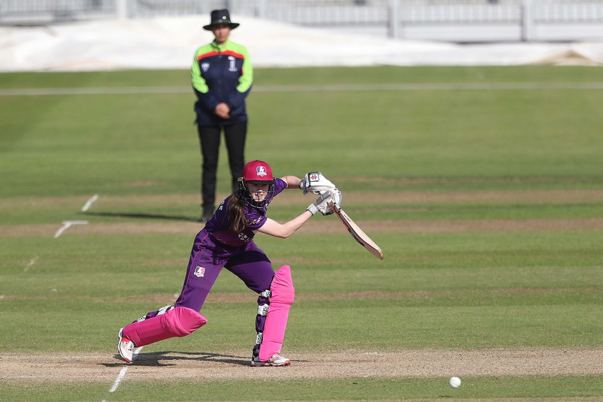 Tash Farrant of South East Stars reacts during the Rachael Heyhoe-Flint ...