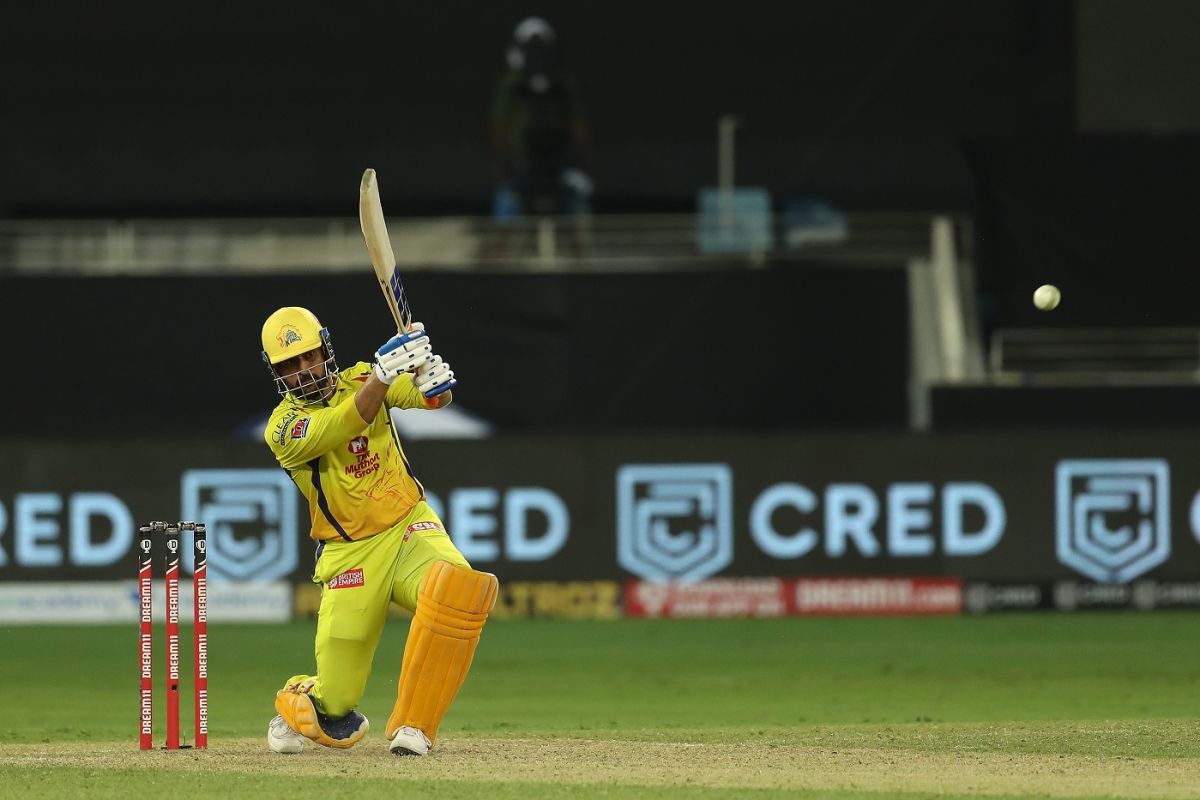 MS Dhoni powers the ball down the ground | ESPNcricinfo.com