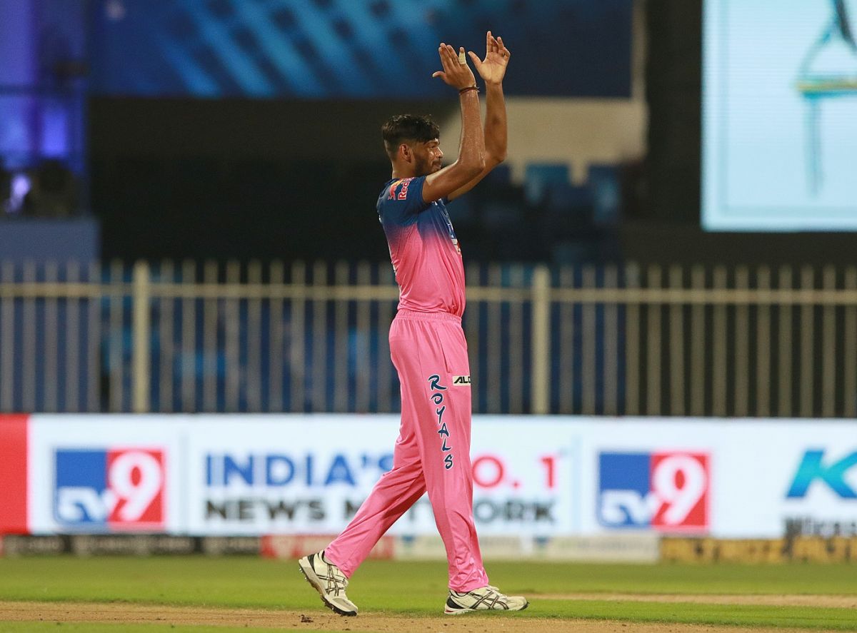 Ankit Rajpoot did a good job with the ball on a tough pitch ...