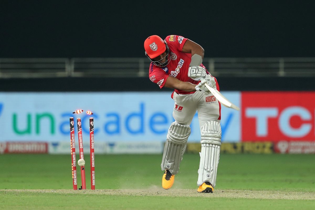 Sheldon Cottrell is yorked by T Natarajan | ESPNcricinfo.com
