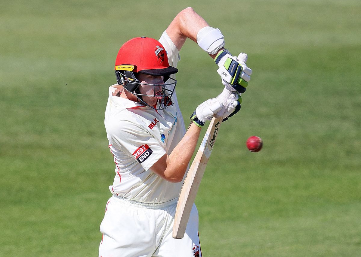 Liam Scott defends on the back foot | ESPNcricinfo.com