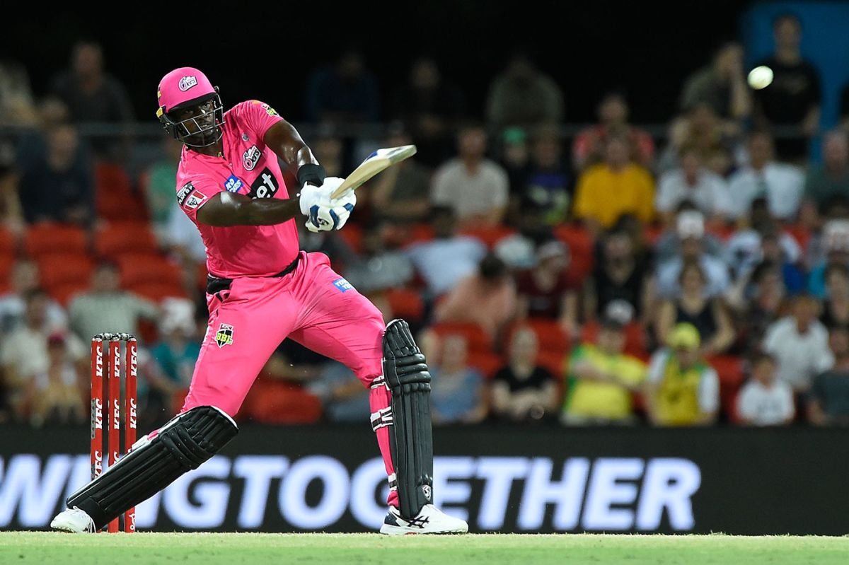Jason Holder launches into the leg side | ESPNcricinfo.com