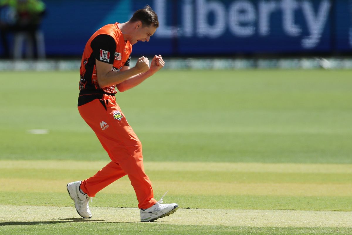 Jason Behrendorff celebrates an early wicket | ESPNcricinfo.com