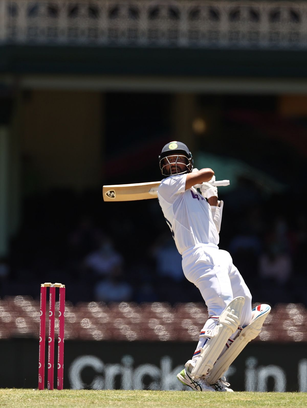 Cheteshwar Pujara and Rishabh Pant bump fists during their partnership ...