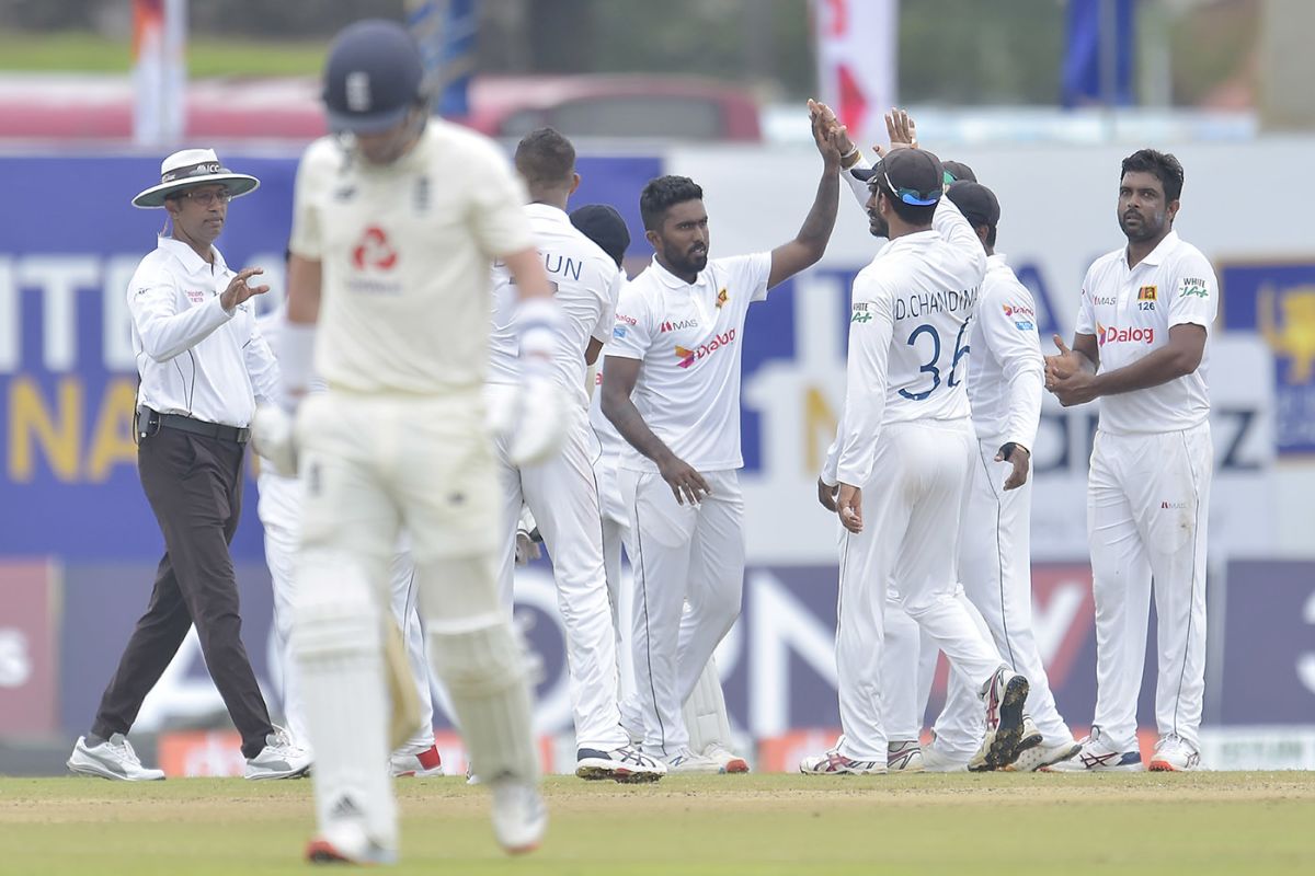 Asitha Fernando celebrates after removing Jos Buttler | ESPNcricinfo.com