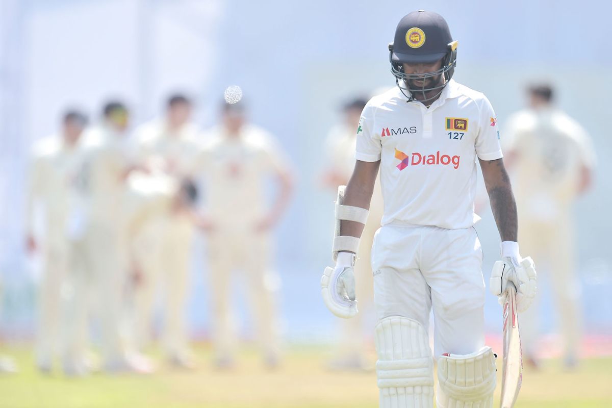 Niroshan Dickwella fell within sight of his maiden Test hundred ...